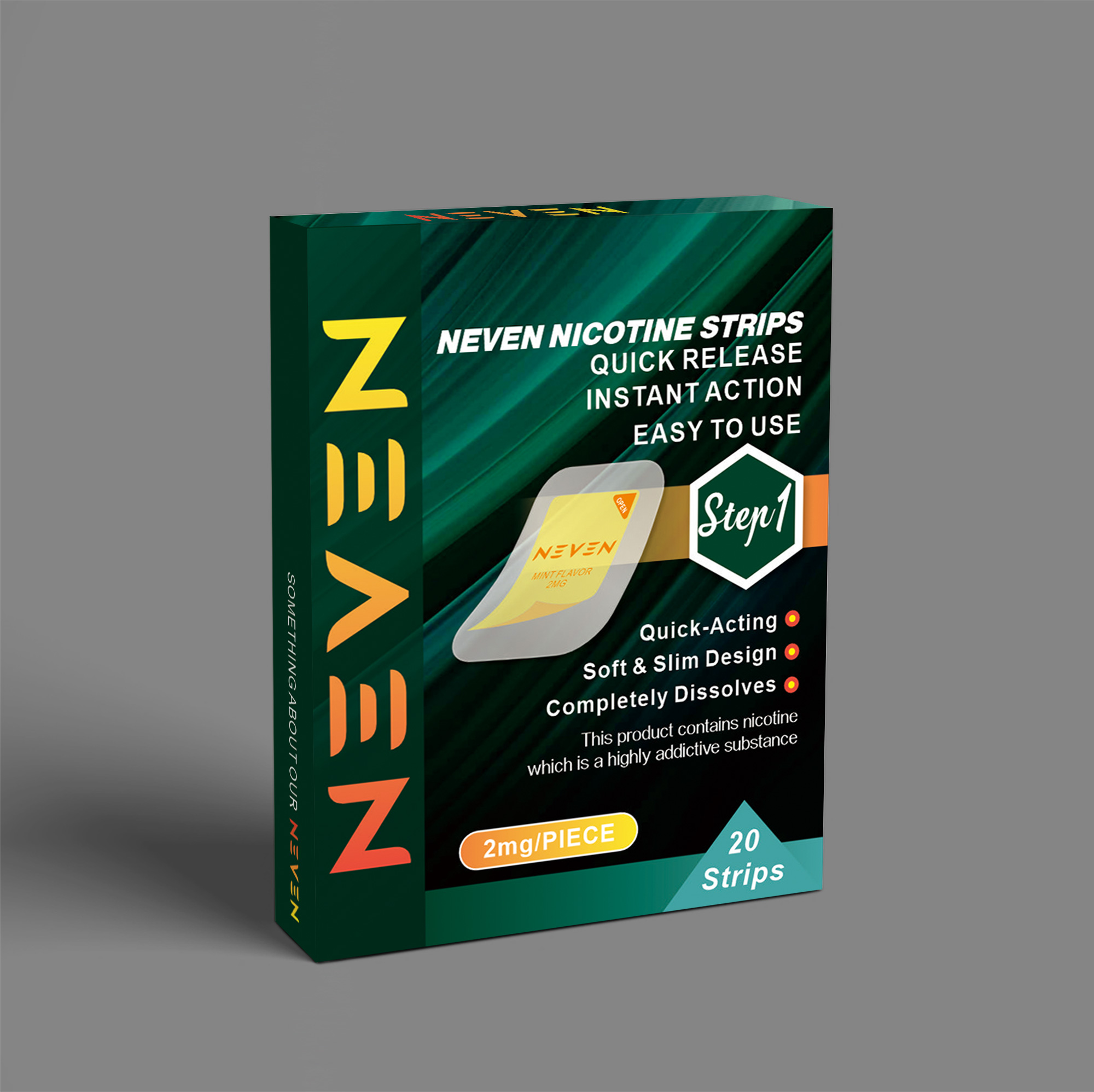 NEVEN Nicotine Strips 2MG Mint and Apple Flavor Quit Smoking