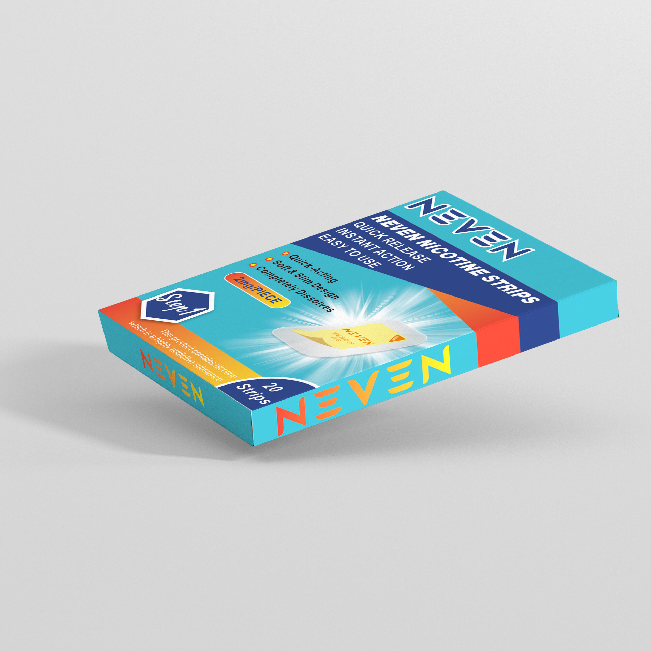 NEVEN Nicotine Strips 2MG Mint and Apple Flavor Quit Smoking