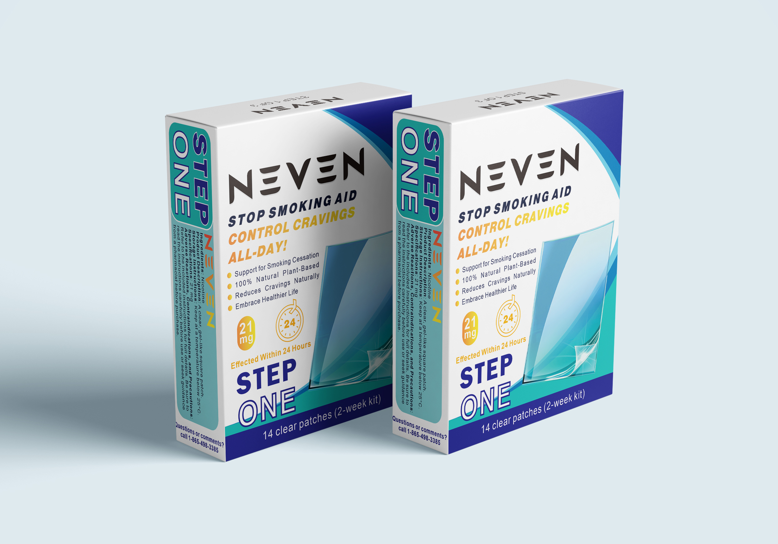 NEVEN Nicotine Patches - Step 1, 2, 3 in Mint & Sugar